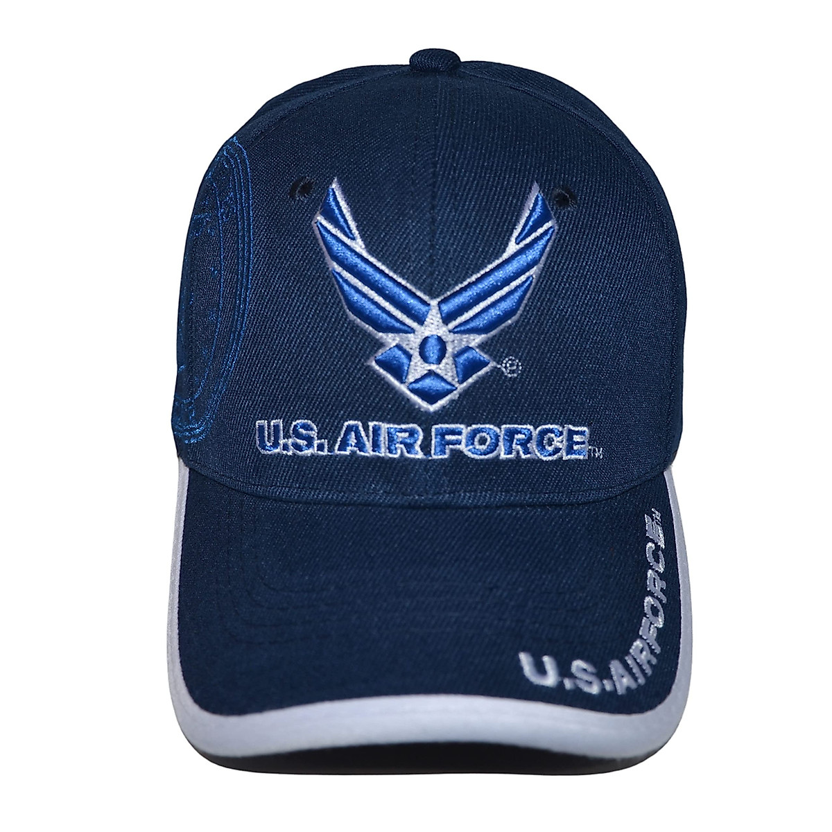Icon Sports Group US Air Force Hat Official Licensed Military Cap, Unisex Embroidered Blue Military Baseball Cap, One Size
