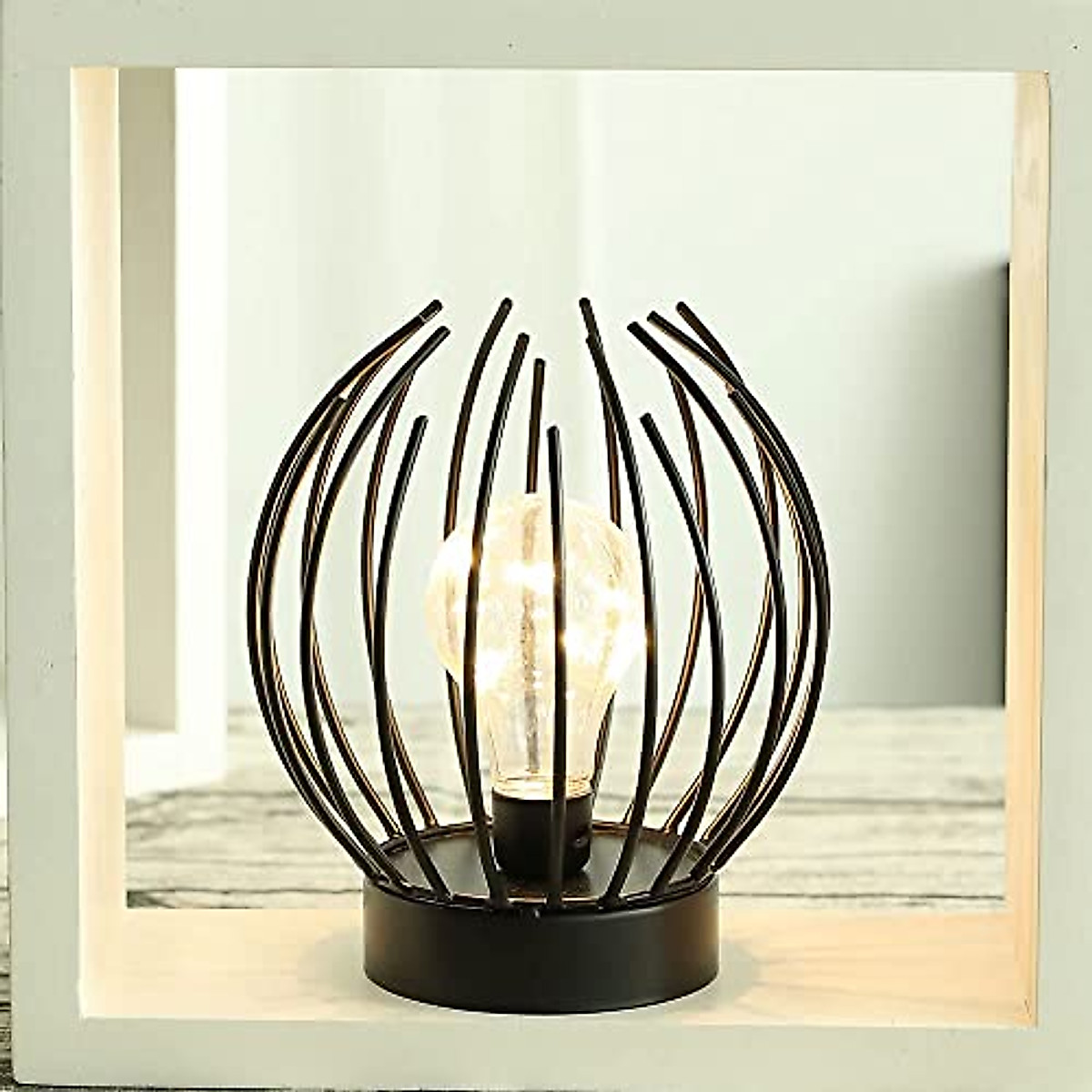 JHY DESIGN Decorations Outdoor Table Lamp Battery Powered Lights Indoors lamp with LED Bulb Battery Operated Outdoor Lantern Great for Room Decor Parties Patio Events