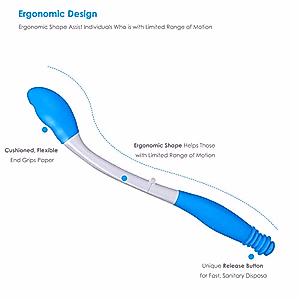 FAMKIT Toilet Aid for Wiping, Long Arm Comfort Wipe Self Assist Toilet Aid Tool for Limited Mobility