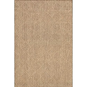 nuLOOM Freda Casual Geometric Indoor/Outdoor Area Rug, 8' x 10', Beige