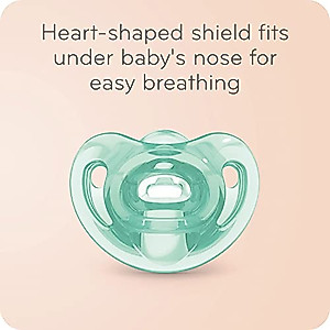 NUK Comfy Orthodontic Pacifiers, 0-6 Months, Timeless Collection, 5 Count (Pack of 1)