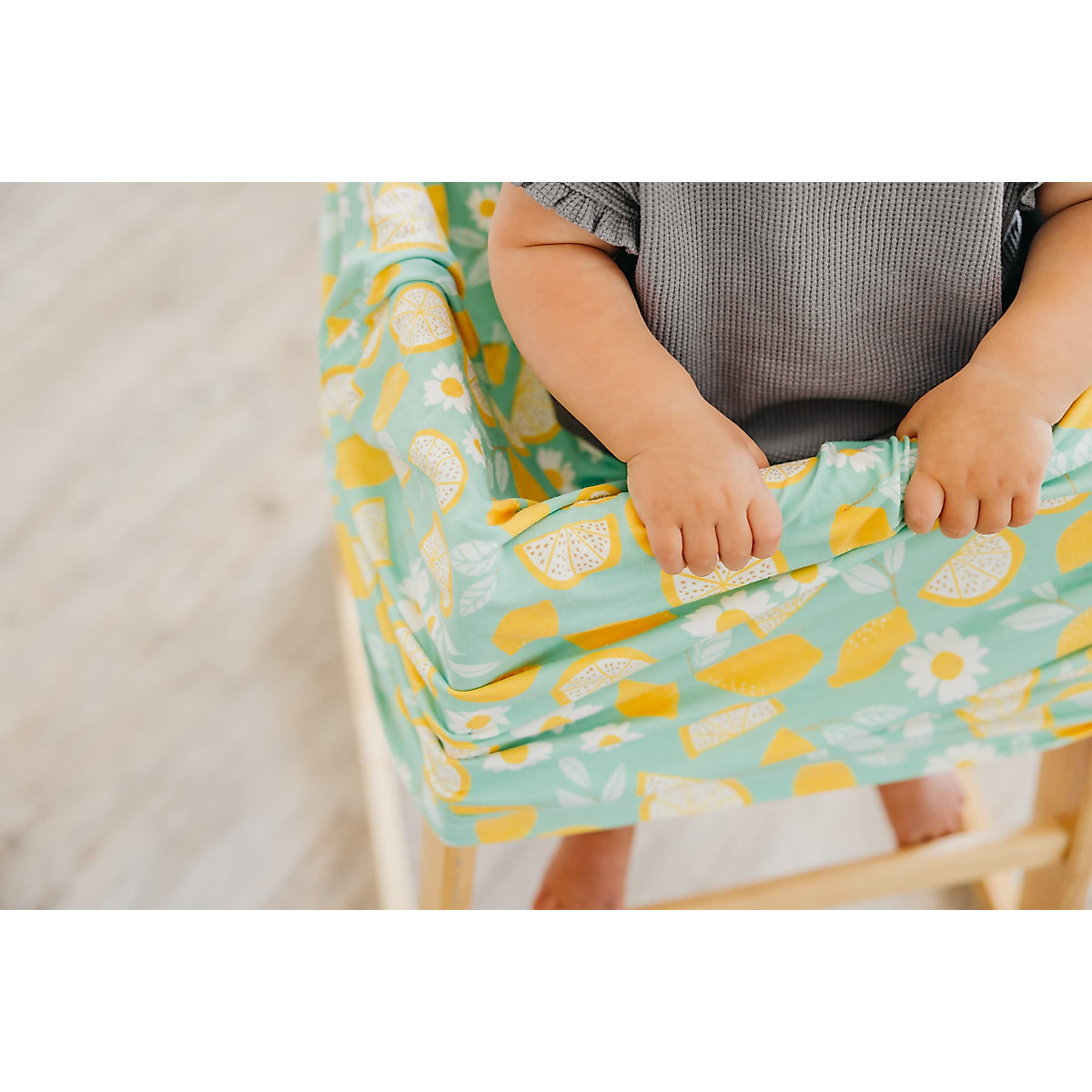 Copper Pearl Multi-Use Cover: Car Seat Covers, Nursing Cover, and Stroller Cover for Sun - Stretchy Fabric, All-Season Use, Stylish Designs, Easy Access for Moms - Lemon