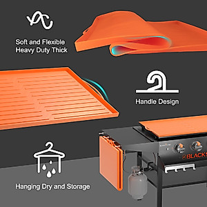 STILLDIO Griddle Cover for Blackstone 36 Inch Silicone Mat Grill Top Cover with Black Stone Grill Grease Cup Liners Premium Food Grade Mat Outdoor Protective Heavy Duty Accessories for Blackstone