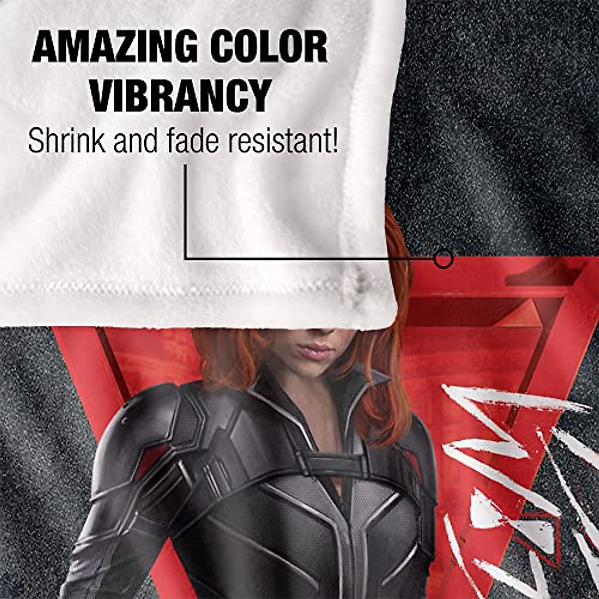 Marvel Black Widow Silky Touch Super Soft Throw Blanket 36" x 58"