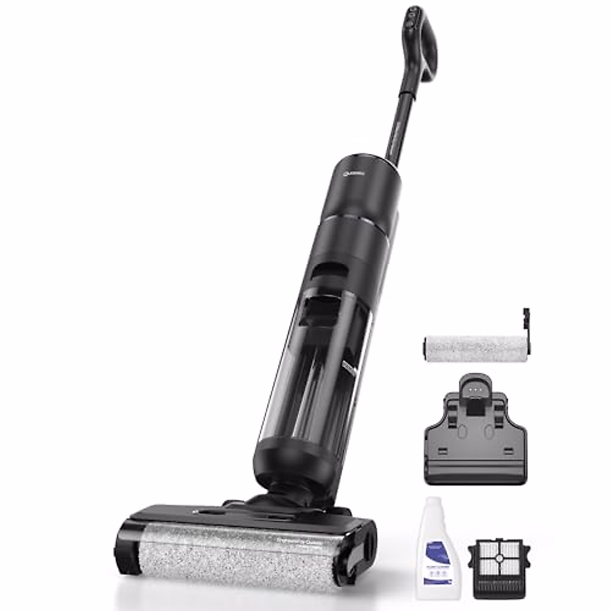 Qualelec Q12 MAX Portable All in One Smart Cordless Wet Dry Vacuum Cleaner and Mop,Long Run Time, Lightweight Hardwood Floors Cleaner for Sticky Messes and Pet Hair.