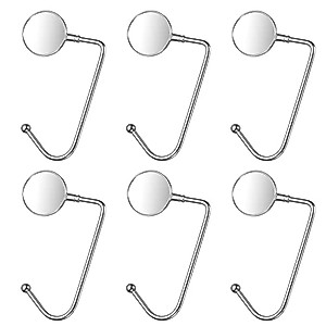 VOSAREA 6PCS Metal Bag Hangers Purse Hooks Christmas Stocking Handbag Holder for Table Desk