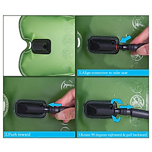 WACOOL 3L 3Liter 100oz BPA Free EVA Hydration Pack Bladder, Leak-Proof Water Reservoir (Green(Double Opening))