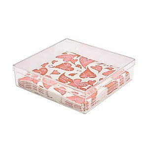 Pioneer Plastics 062C Clear Square Plastic Container, 5.25" W x 5" D x 1.375" H, Pack of 4