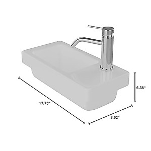 Resort 450 Wall-Hung Basin 17-3/4" W x 8-5/8" D x 6-3/8" H