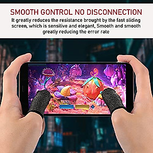40 Pieces Gaming Finger Sleeve For Gaming Thumb Sleeves Mobile Gaming Finger Protector (Black)