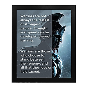 Warriors Stand Between Enemy & All They Love - Inspirational Wall Decor Print, Motivational Wall Art For Living Room Decor Aesthetic, Home Decor, Office Decor, or Bedroom Decor, Unframed - 8x10