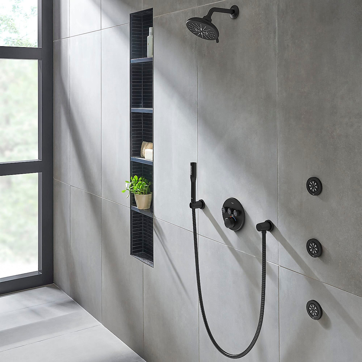 GROHE 291382430 Grohtherm Valve Trim, Matte Black