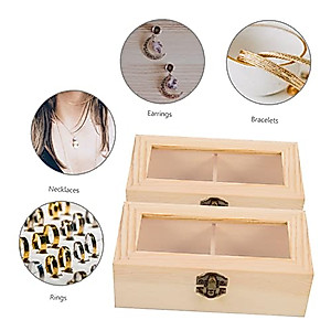 Didiseaon Jewelry Tray Organizer jewelry display organizer coffee condiment organizer coffee organizer Gift for Women Storage wooden trays Acrylic woman 2pcs Tea Bag Holder