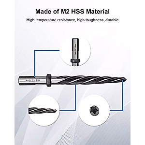 1/2" Drill Bridge/Construction Reamer Bit with 1/2" Shank HSS Taper Chucking Reamer Bit Tool for Steel Metal Wood Alloy Drilling Hole