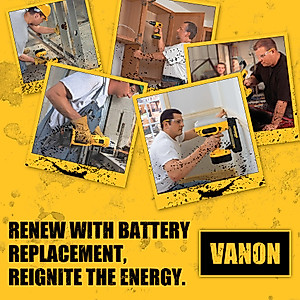VANON DC9096 Battery Replacement for Dewalt 18V Battery XRP DC9098 DC9099 DE9096 DE9095 DW9096 DW9098 DW9095 DC9182