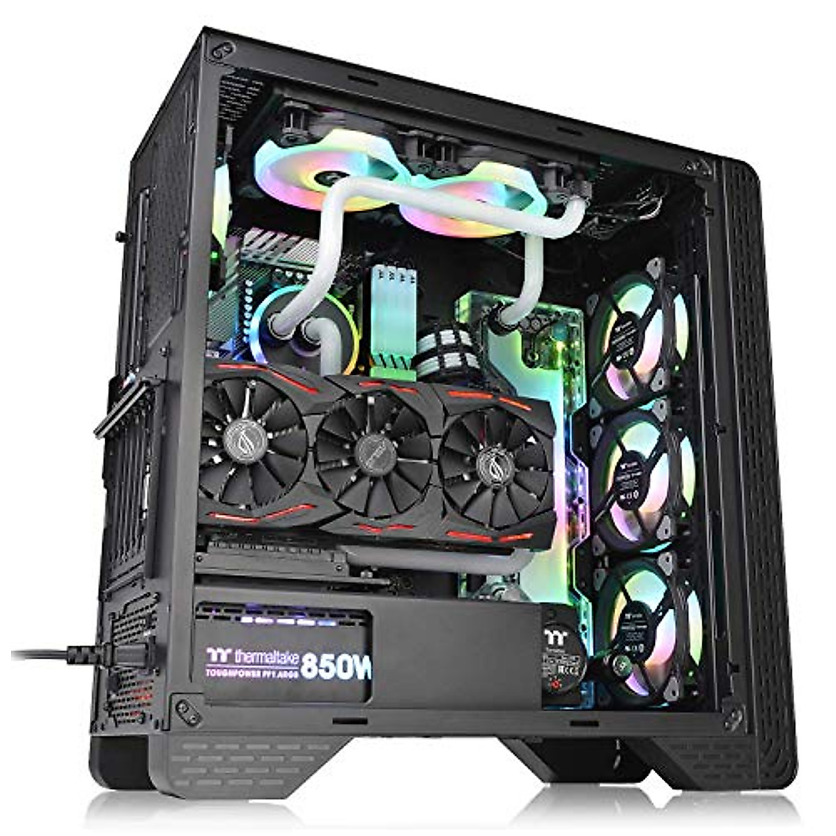 Thermaltake S300 Tempered Glass Edition ATX Mid-Tower Computer Case with 120mm Rear Fan Pre-Installed CA-1P5-00M1WN-00