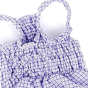 PAIDEFUL Dog Pajamas with Feet Adorable Plaid Pjs for Small Dogs Cute Cats Girls Overalls Shirts Bib Pants with Cap Pet Puppy Chihuahua Clothes for Spring Summer Sleepwear Dachshund Apparel Purple S