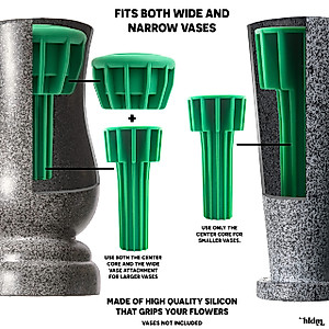 HLDM Cemetery Vase Rubber Inserts, Cemetery Flowers Holder for Keeping Bouquets in Place, Reusable Alternative to Messy Floral Foam Styrofoam Cones, Create Elegant Grave Decorations for Cemetery