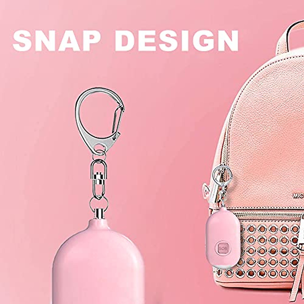 Personal Security Alarm Keychain Set for Women,3Packs Rechargeable Self Defense Safety Alarm Keychain with Loud 130dBs to Protect Your Family, Kids, Elderly & Dog Walkers Safety