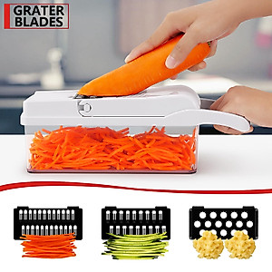 Professional All-in-1 Vegetable Chopper, Veggie Chopper, Chopper Vegetable Cutter, Onion Chopper, Food Dicer Chopper, Mandoline Slicer 9 Inserts