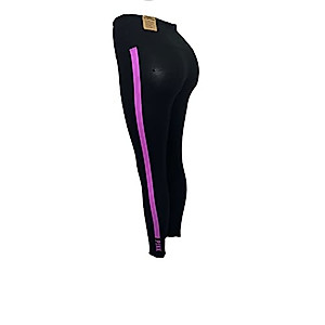 Victoria's Secret Pink Active High Waist Full Length Cotton Legging Black/Purple Size Large New