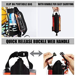 Rough Enough Clear Pencil Case Pen Pouch Bag with Zipper Portable Handle for Teen Boys Girls Adults School Office Stationary Art Supplies College Waterproof Black