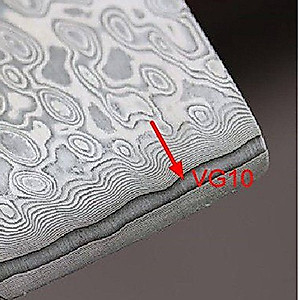 Stainless Damascus Steel Billet Blank Scale Knife Blade Bar - 200x30x3mm Heavy R Pattern