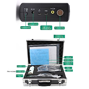 JeeKoudy Veterinary Ultrasound Scanner Machine, Handscan Vet Smart B-Ultrasound Machine Rechargeable Machine for Pig Horse Cow Pregnancy Animals Pets