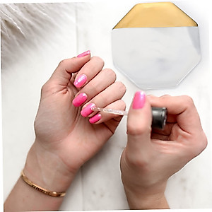 FRCOLOR Palette Foundation Mixing Paint Drawing Plate Makeup Art Tool Polish Colors Mixing Pallet Nail Art Display Tool Nail tip Nail Photo Props Manicure Paint Tray Cosmetic Ceramics