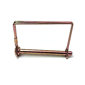 10 Pieces 1/4 Inch Wire Lock Pin, Trailer Coupler Pin,Hitch pin,Heavy Duty Safety Coupler Pin Shaft Locking Pin for Farm Trailers Wagons Lawn Garden(Square, Gold)