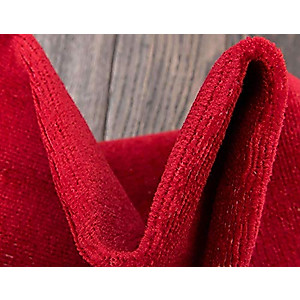 Unique Loom Williamsburg Collection Area Rug - Solid (4' 1" x 6' 1" Rectangle, Burgundy)