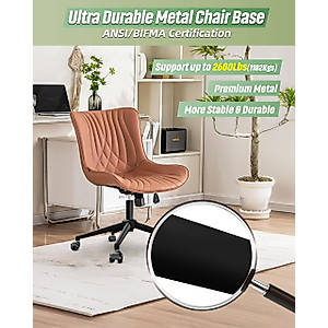 24" Office Chair Base Replacement with Wheels (Set of 5), 2400LBs Heavy Duty Metal Desk Chair Base, Smooth & Quiet Rolling Casters, Safe for Hardwood Floors & Carpet