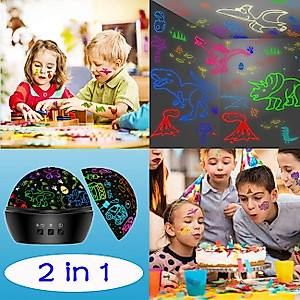 Dinosaur Toys for 3-8 Year Old Boys,Dino Projection Kids Toys for 3-8 Year Olds Boys 2 in 1 Car Toy for 2-10 Year Olds Boys,Chirstmas Stocking Stuffers Gifts for 2-10 Year Olds Kids Toddler Toys