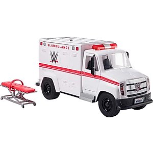 Mattel WWE Slambulance Wrekkin' Vehicle Breakaway Ambulance, for 6-Inch Action Figure