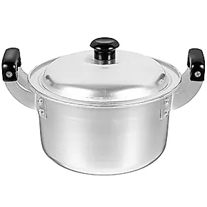 Kichvoe Stock Pot with Lid Pots Stock Pot Cooking Pan 16cm Hot Aluminum Pot Saucepan Small Pasta Pot Camping Cookware for Stovetop Stainless Steel Pot Korean Noodle Pot