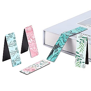Magnetic Bookmarks 10 Pieces, Magnet Page Markers Set (5 Designs)