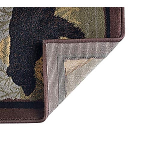 Homespun Cabin Novelty Lodge Pattern Multi-Color Scatter Mat Rug, 2' x 3'