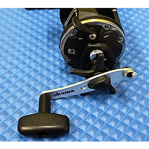 Okuma Magda Pro Line Counter Levelwind Trolling Reel, Small, Black/Silver, MA-30DLX