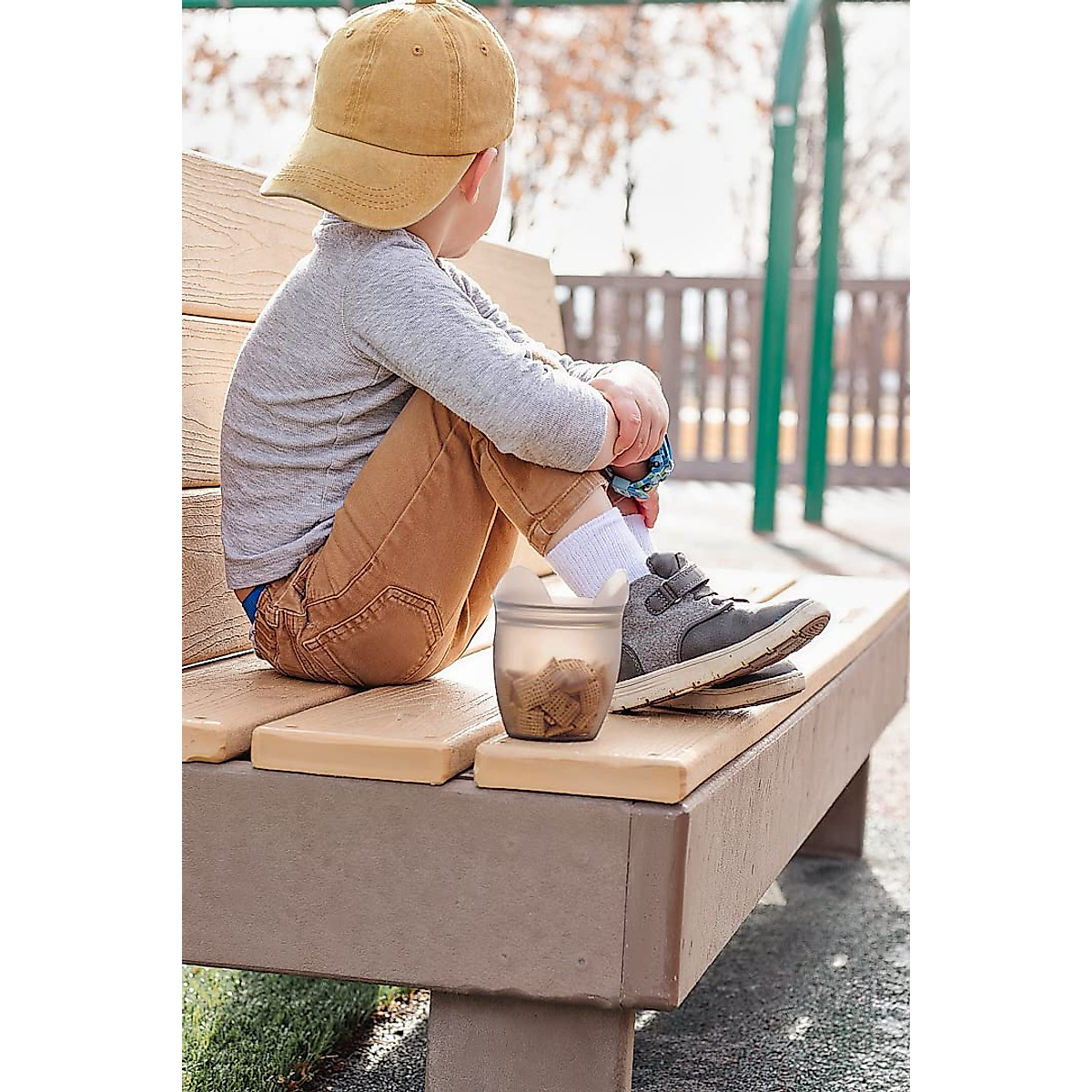 Zip Top Reusable 100% Silicone Baby + Kid Snack Containers- The only containers that stand up, stay open and zip shut! No Lids! Made in the USA - Gray Dog