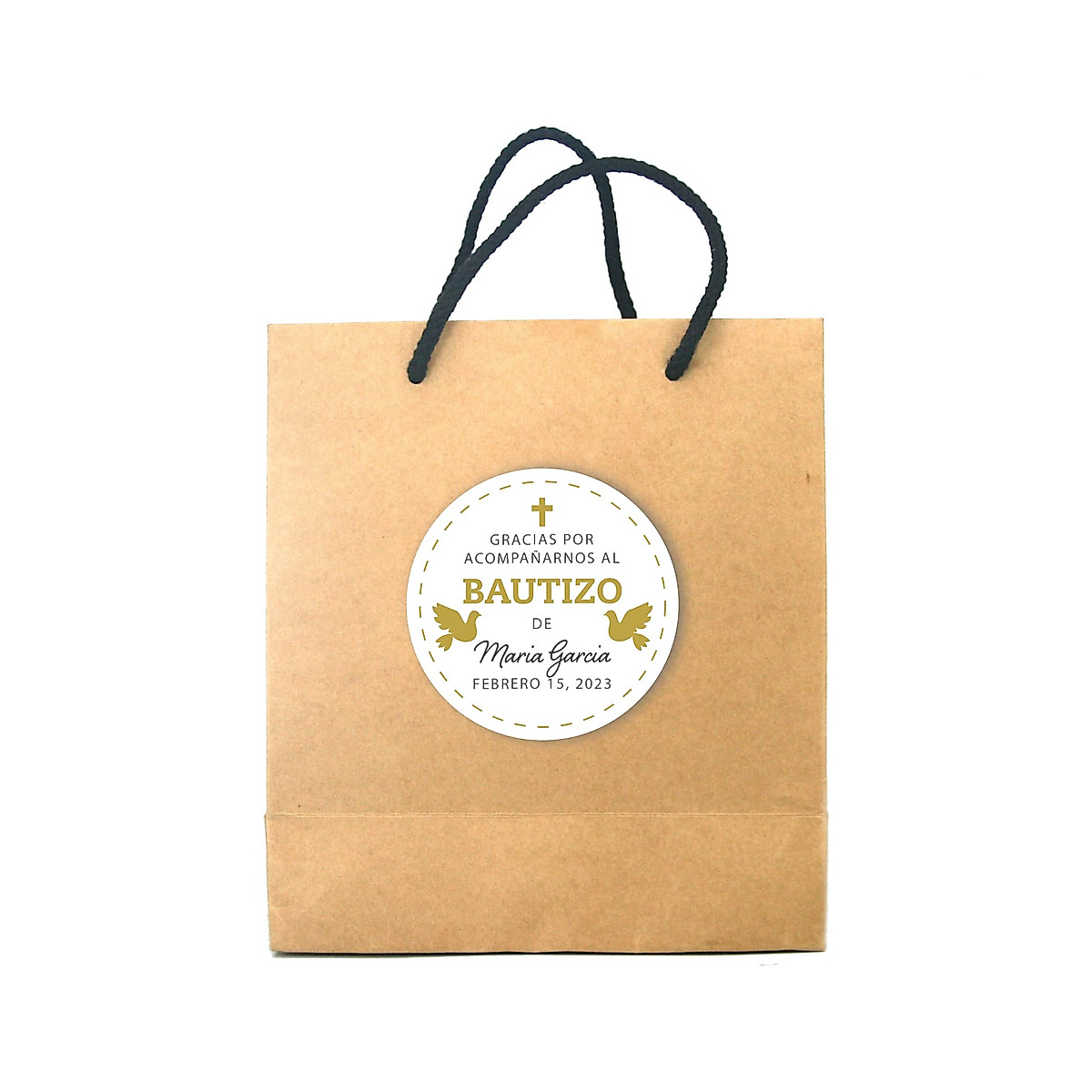 Celebrando los momentos especiales de la vida: Gracias por Acompañarme en Mi Bautizo" Sticker 40 circles