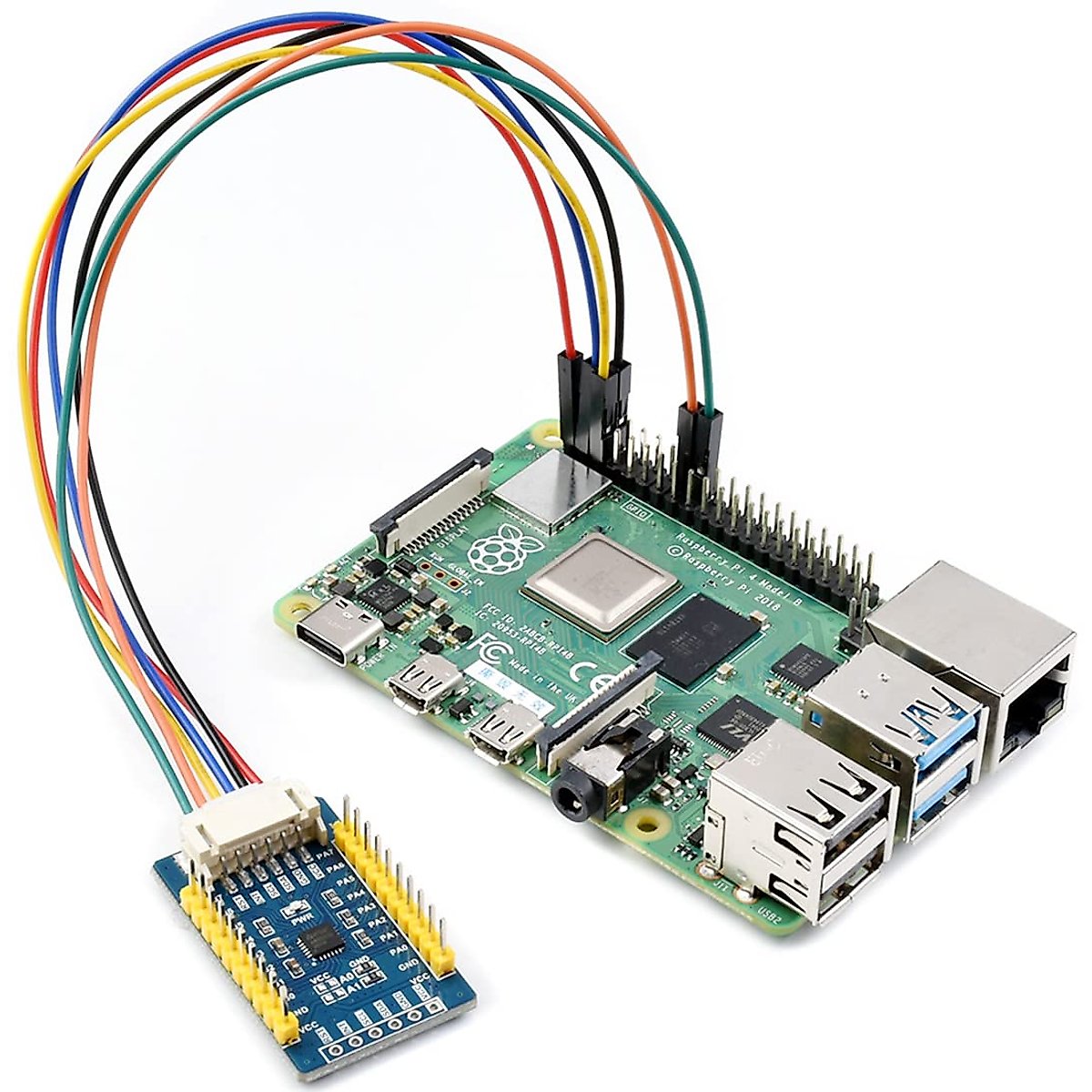 AW9523B IO Expansion Board for Raspberry Pi/Micro:bit/Ardu/STM32, I2C Interface, Expands 16 I/O Pins Allows Using 4 Expansion Boards at The Same Time, Expanding up to 64 I/O Ports