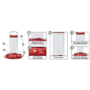 Perky-Pet 220 The Grand Master 48-Ounce Hummingbird Feeder