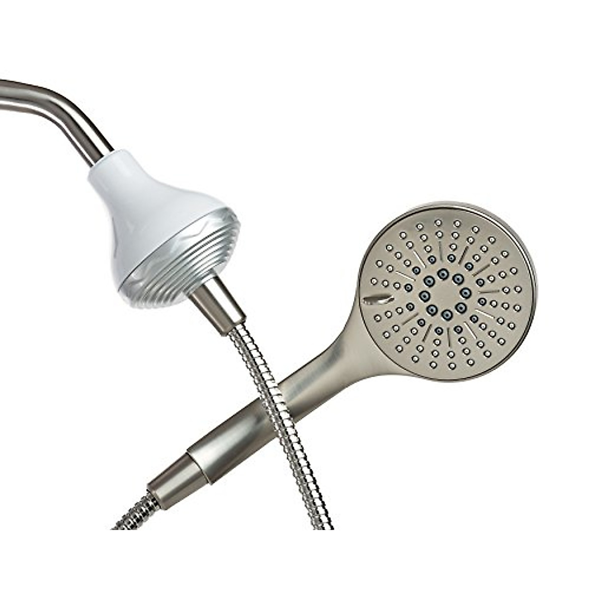 Shower Filter :: High Output :: with advanced Carbon Free Technology Uses 100% KDF-55 Material (8 oz.) to Safely Remove Chlorine & Other Contaminants Hot or Cold by QwenchPure