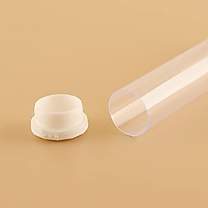 BAOFALI 20Pcs Large Clear Plastic Empty Tubes Storage Transparent Plastic Test Tube Container Both Ends with Lid Tubes Bead Container Set forDIY Craft Supply Storage Candy Storage（5 x1inch）