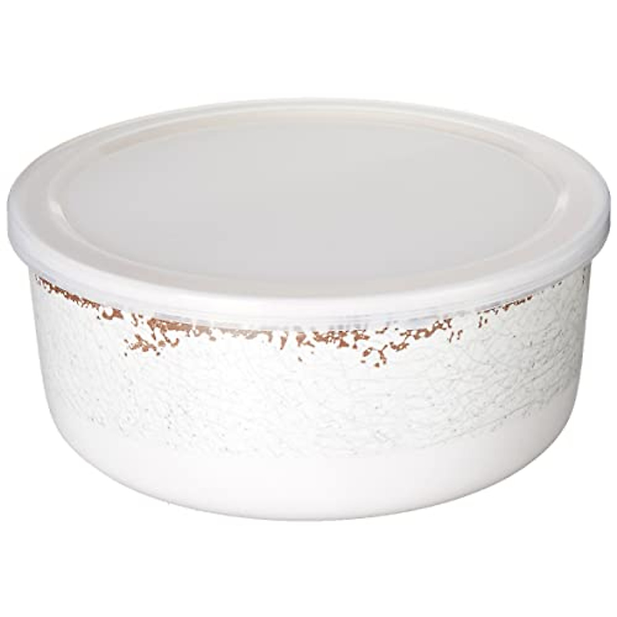 Gibson Home Mauna Melamine 8 Piece Nesting Food Storage Set W/PP Lid- 54OZ, 40OZ, 27OZ, 19OZ – Ice White (135400.08)