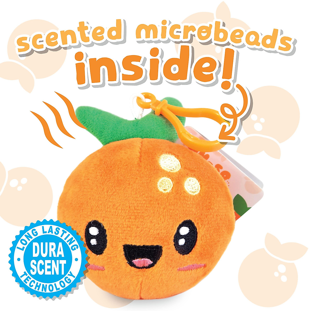 Scentco Fruit Troop Backpack Buddies - Scented Plush Toy Clips (Orange)
