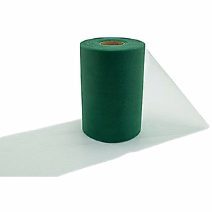 Tulle Fabric Roll | 6” by 100 Yards | Polyester Spool for Crafts Decorations Tutu Weddings Costumes Skirts Parties and More – by Craft Forge (Hunter Green)