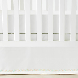 Lush Decor Baby Printed Textured Arrow Crib Skirt, Multicolored 28" x 52" x 16"
