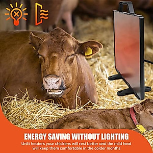 Fitinhot Chicken Coop Heater, Winter Chicken Coop Space Heater, 120W Radiant Heat Flat Panel Chick Heater,UL-Compliant, 2 Installation Style, Safer Than Brooder Lamps, Suitable for Farm/House Using