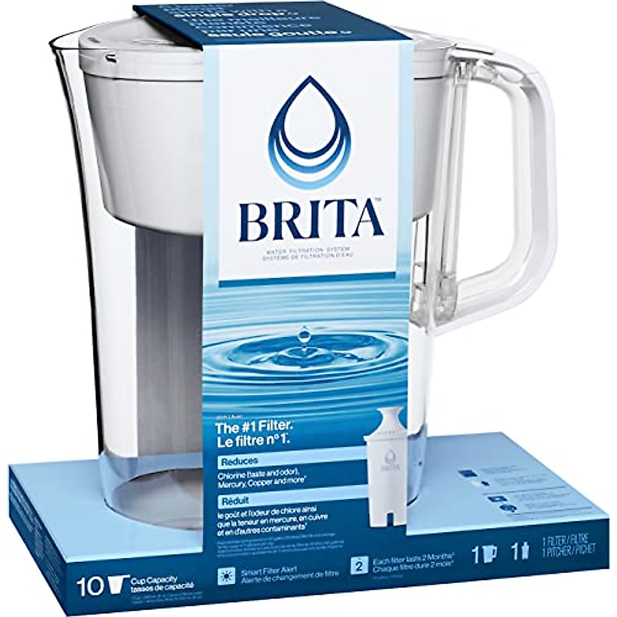 Brita Tahoe Pitcher Bright White 2/1ct